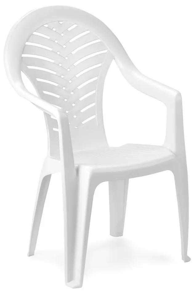 Plastová zahradní židle Oceán bílá