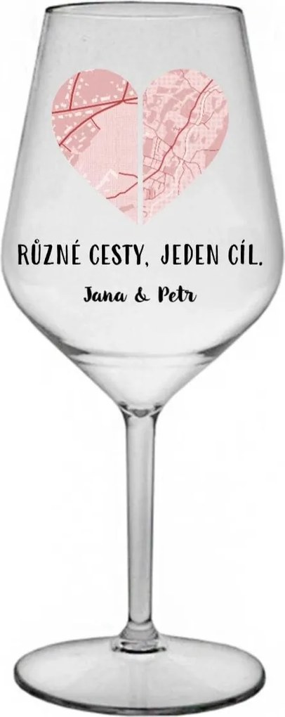 Personalizovaná nerozbitná sklenice - Dvě místa, jedno srdce