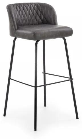 Barová židle Evita tmavě šedá