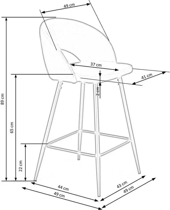Barová židle Barnes, krémová