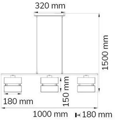 Wofi 11254 - Lustr na lanku BELLE 3xE27/42W/230V