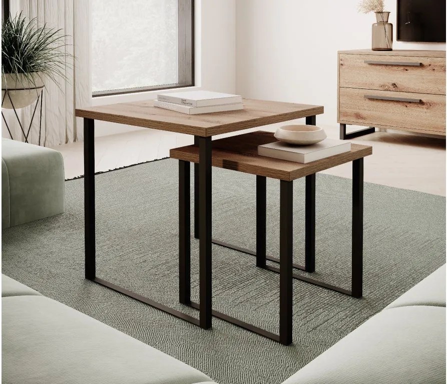 ADRK Furniture Konferenční stolek 2v1 ARIA CT-ARI-60-50-A_B