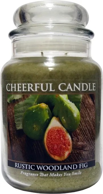 Cheerful Candle Vonná svíčka ve skle Kouzelný Les a Fík - Rustic Woodland Fig, 24oz