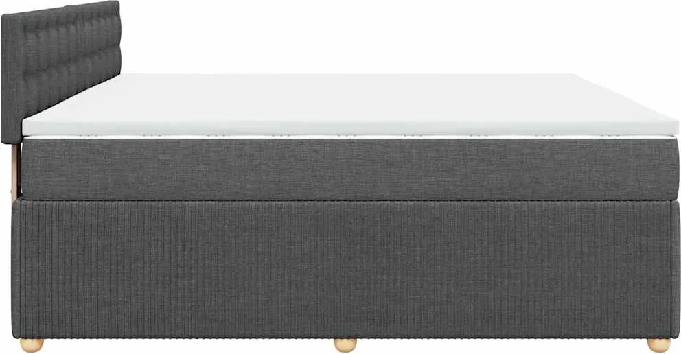 Box spring postel s matrací tmavě šedá 180x200 cm textil 3289850