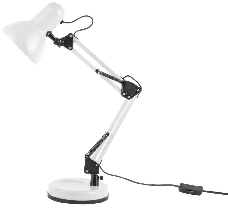Bílá stolní lampa s černými detaily Leitmotiv Hobby, ø 12,5 cm