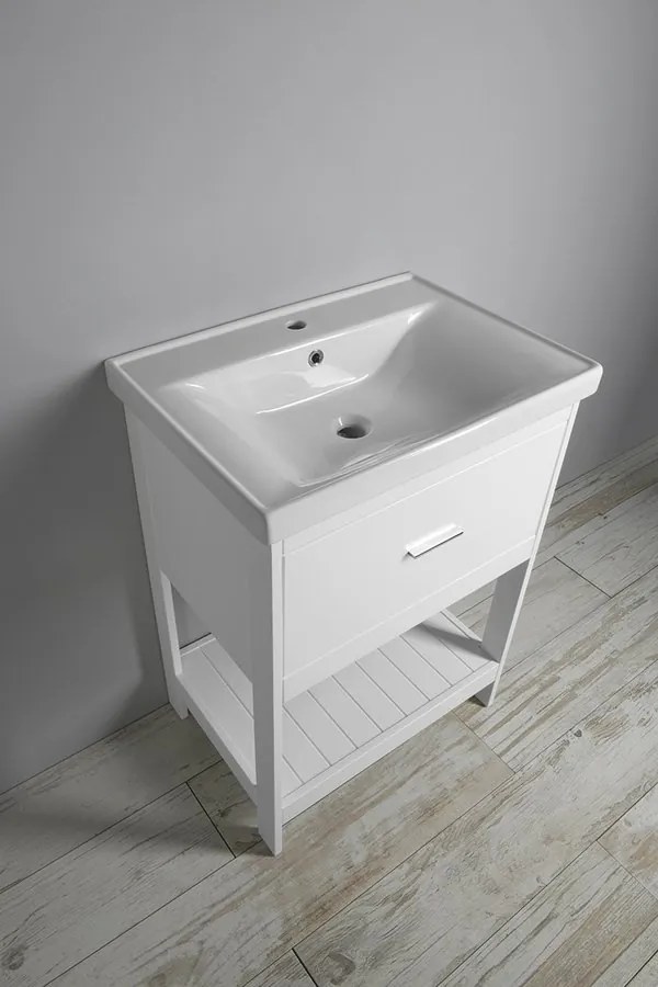 Aqualine Sapho, ETIDE umyvadlová skříňka 61,5x86x44 cm, matná bílá