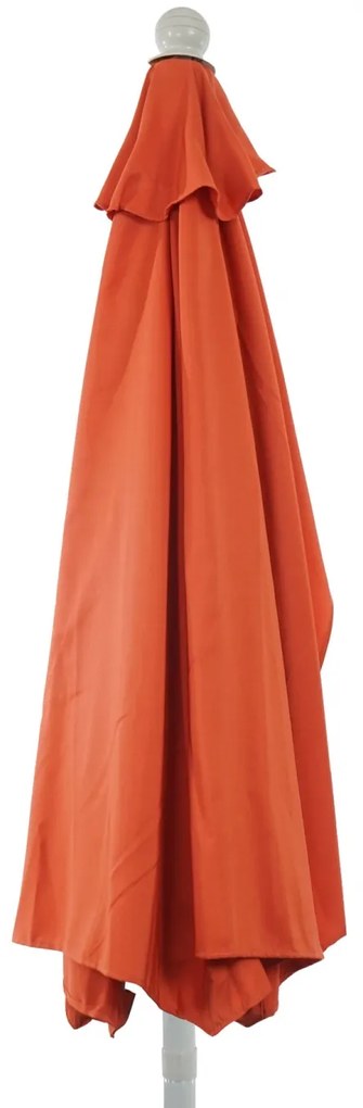 Slunečník půlkruh Parla - polyester/hliník - 300cm terakota se stojanem