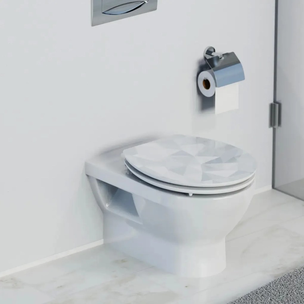 Eisl Sanitär WC prkénko MDF Soft Close Diamond High Gloss 80545