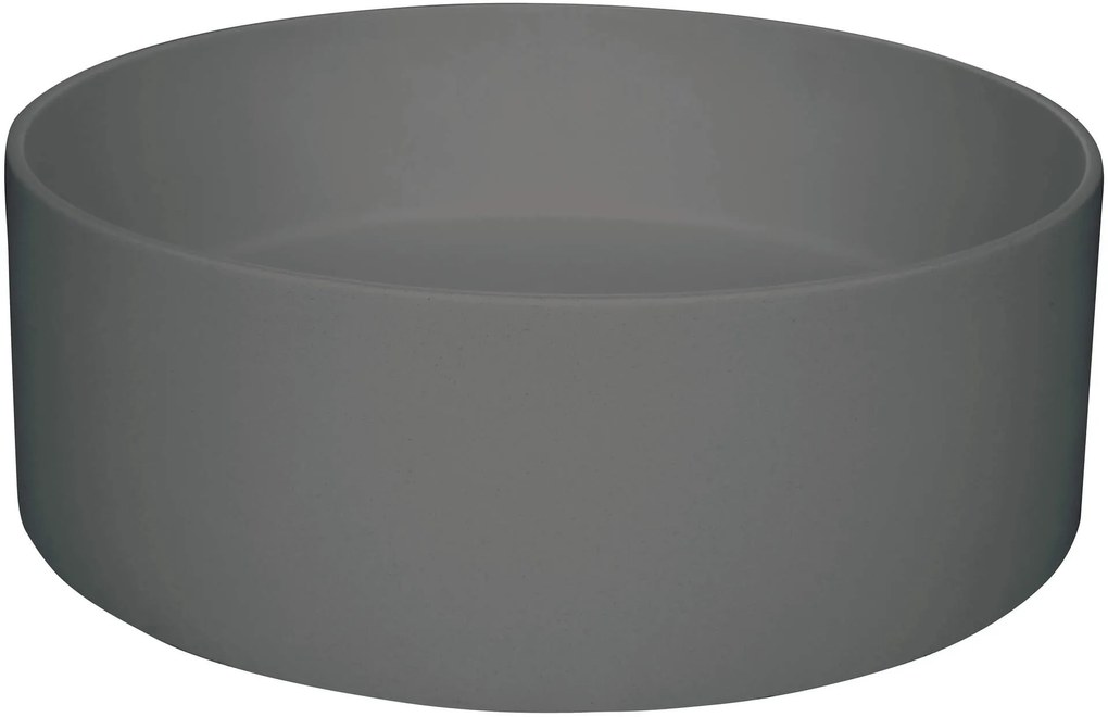 Deante Silia, granitové umyvadlo na desku 36x36x12,5 cm, antracitová metalíza, DEA-CQS_TU4S