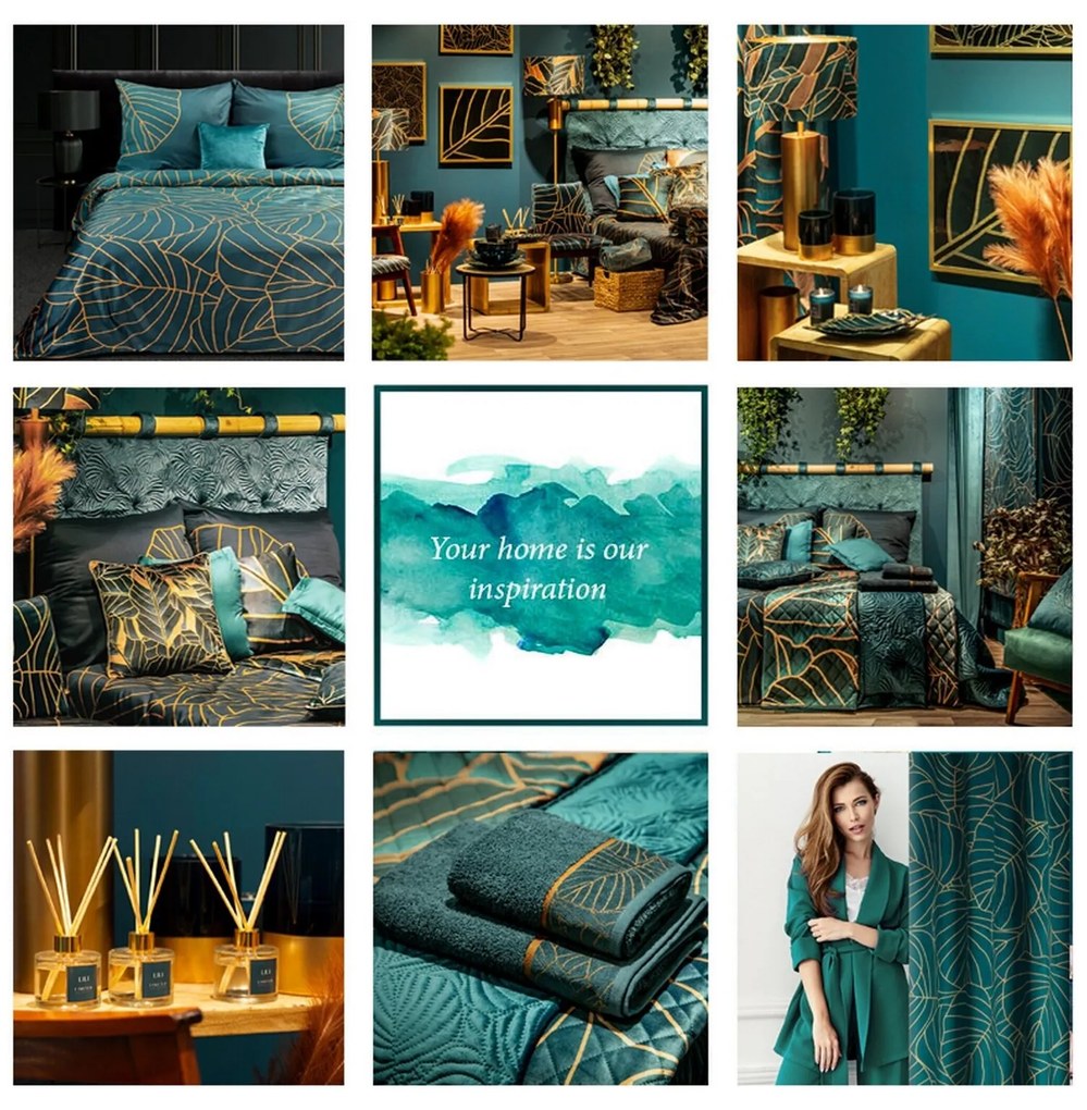ZATEMŇOVACÍ ZÁVĚS NA KROUŽCÍCH LIMITED COLLECTION LILI2 140X250 CM TYRKYSOVÁ