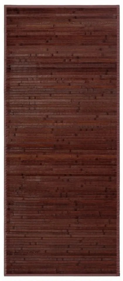 Tmavě hnědý bambusový koberec 75x175 cm – Casa Selección