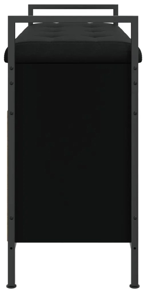Lavice s botníkem černá 85,5 x 32 x 57,5 cm kompozitní dřevo - Default Title