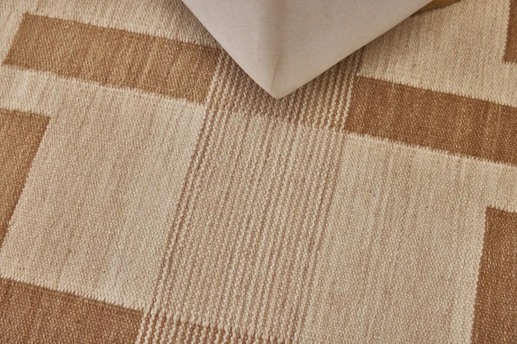 Diamond Carpets India, Ručně vázaný kusový koberec Leonidas DESP P124 Beige Mix, 160x230, béžová, hnědá, chodba / předsíň