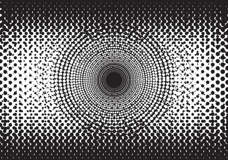 Postershop Fototapeta: Černobílá abstrakce (2) - 254x368 cm