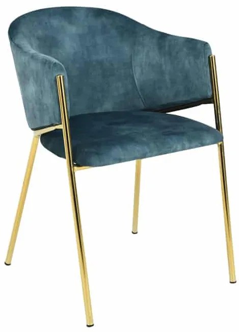 Designová židle Nikolai petrolejový samet