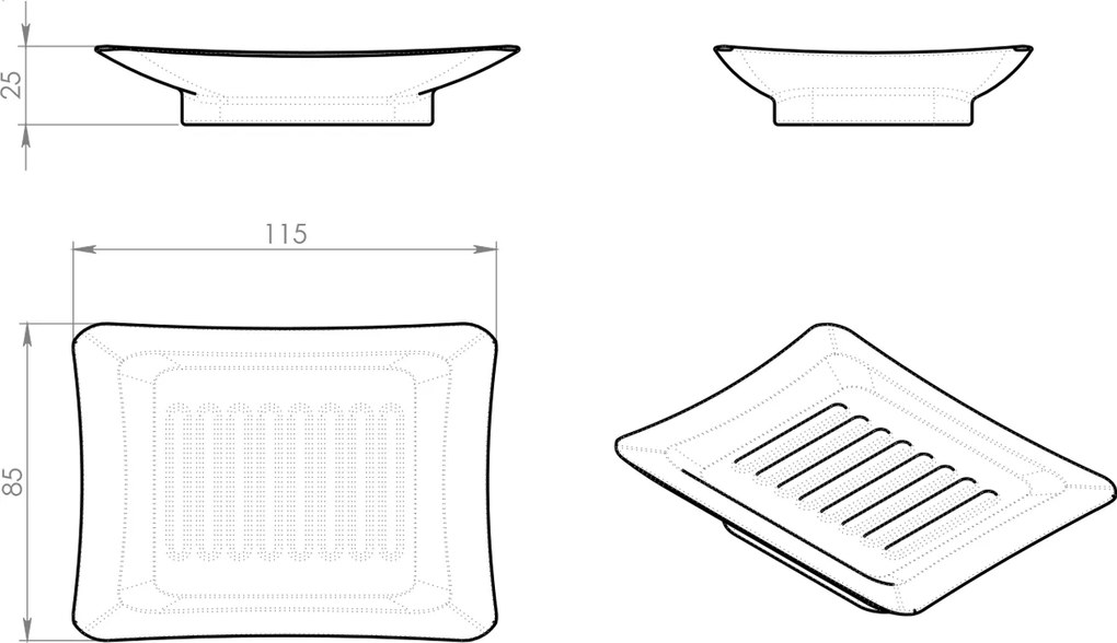 Aqualine Aqualine, VERBENA mýdlenka na postavení, keramika, VE11
