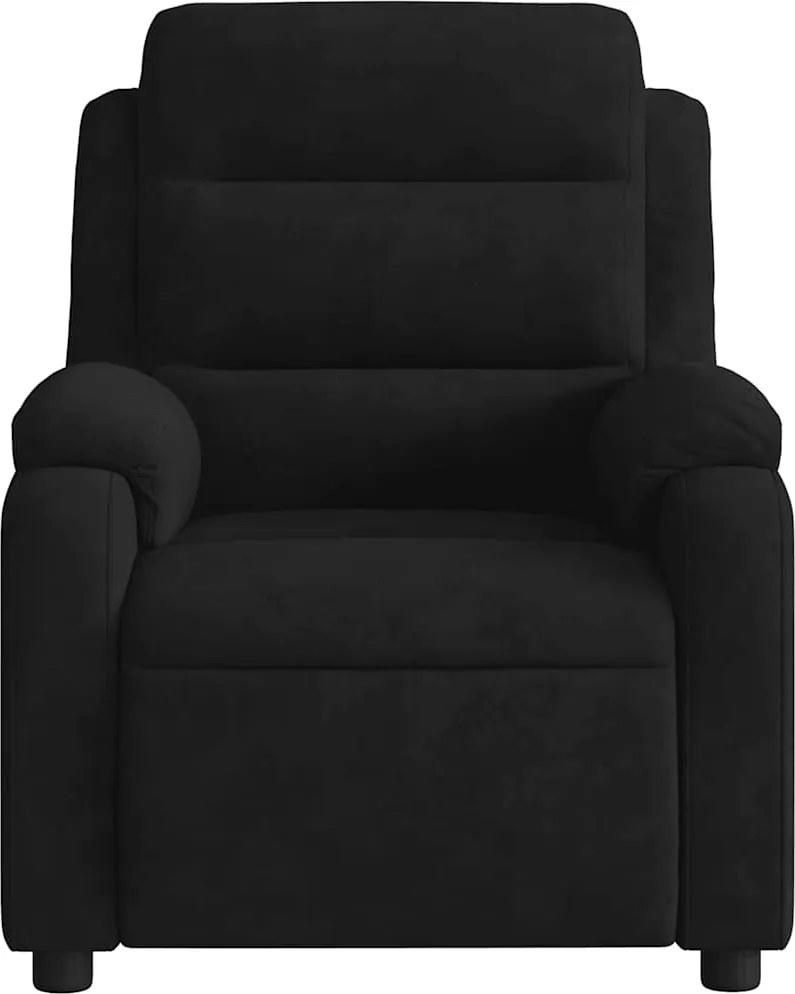 Masážní křeslo s polohovacím mechanismem, černé sametové 3206175