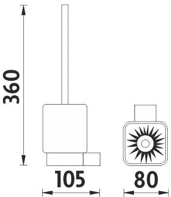 Nimco WC štětka KIBO - Ki 14094KN-26