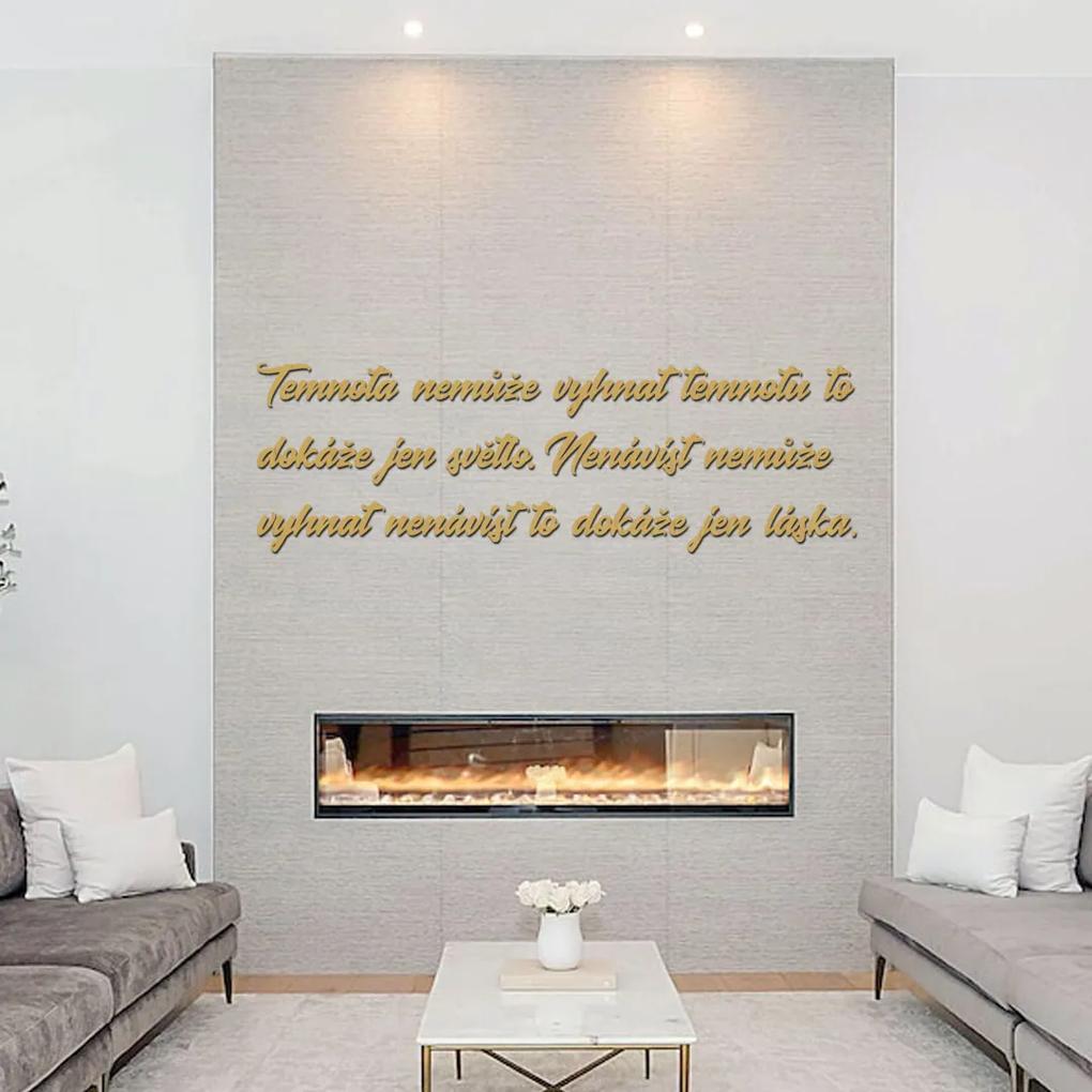 dřevo života Dřevěný nápis na zeď SVĚTLO Barevný vzor: Bílá, Velikost textu: 80x25