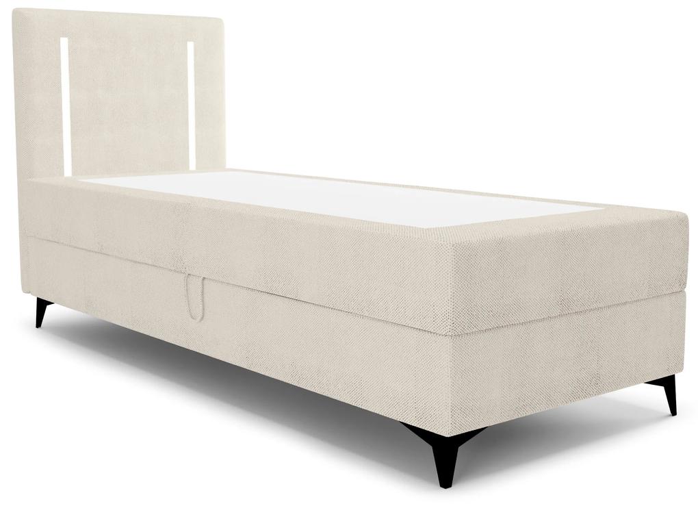 Jednolůžková postel 90 cm Ortega Bonell (béžová) (s roštem, bez úl. prostoru) (s LED osvětlením). 1082581
