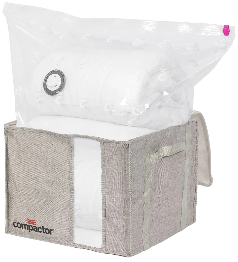 Compactor OXFORD vakuový úložný box M, 36 x 42 x 33 cm, pevné pouzdro, polyester-bavlna