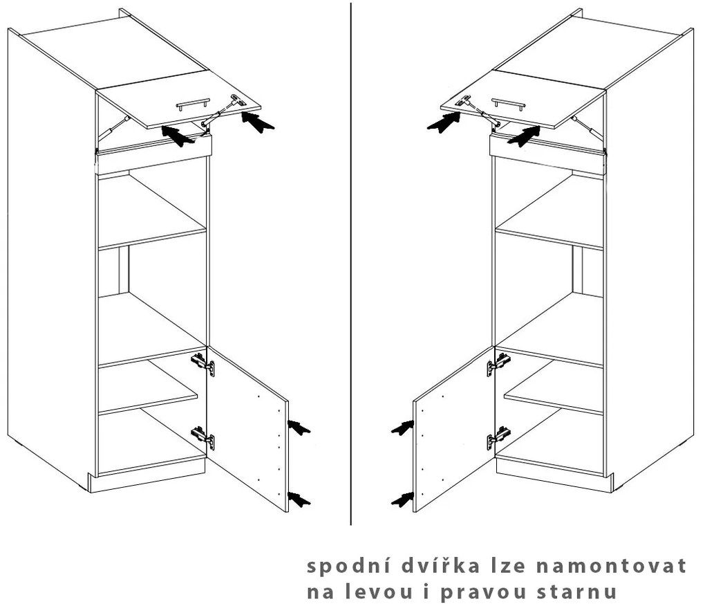 Kuchyňská linka SIENA a | 330x300 cm | UNI dvířka | PREMIUM BOX | černá/ořech okapi