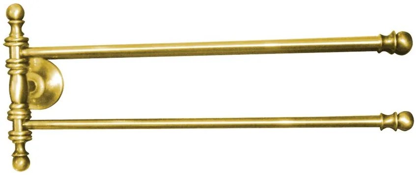 Sapho Perla - Otočný držák ručníků dvojitý 390 mm, zlato, PE0175
