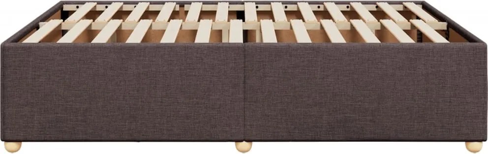 Rám postele bez matrace tmavě hnědý 140 x 190 cm textil 3284732