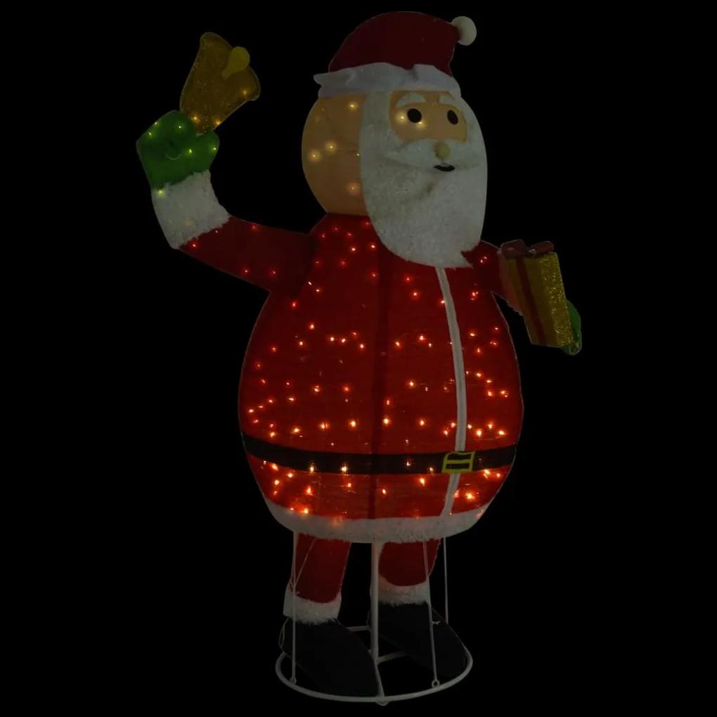 Dekorativní vánoční Santa Claus s LED luxusní tkanina 180 cm