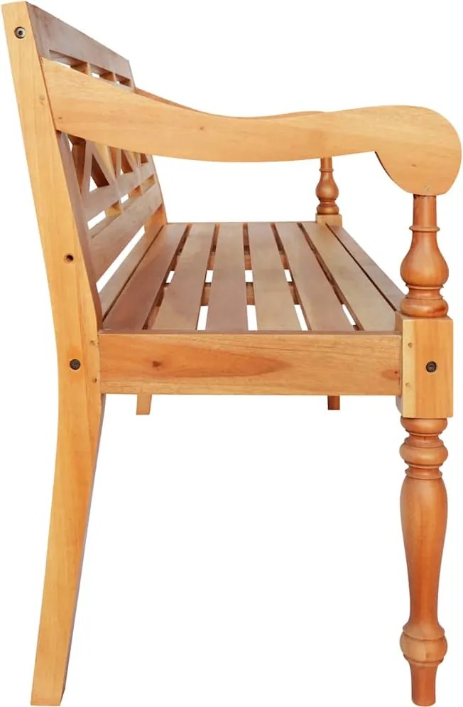 Lavice Batavia 123 cm masivní mahagon světle hnědá 337078