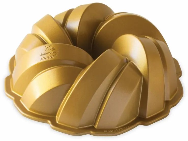 Forma na bábovku 75. Anniversary, propletená velká zlatá 27cm Nordic Ware