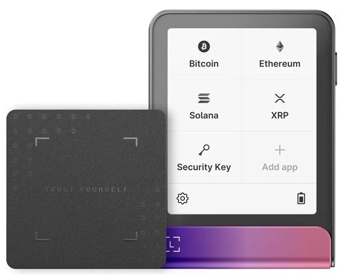 Ledger flex crimson magenta crypto hardware wallet with recovery key