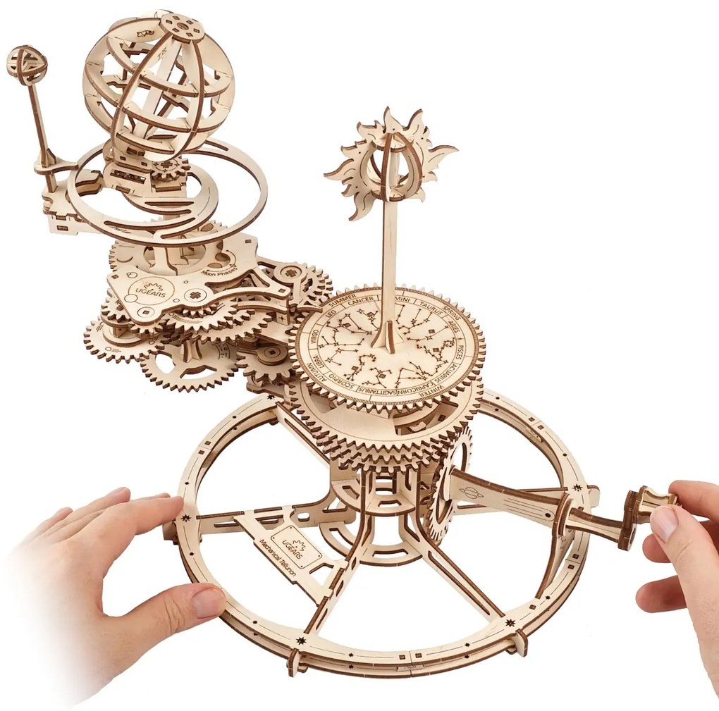 Ugears 3D dřevěné mechanické puzzle Tellurium