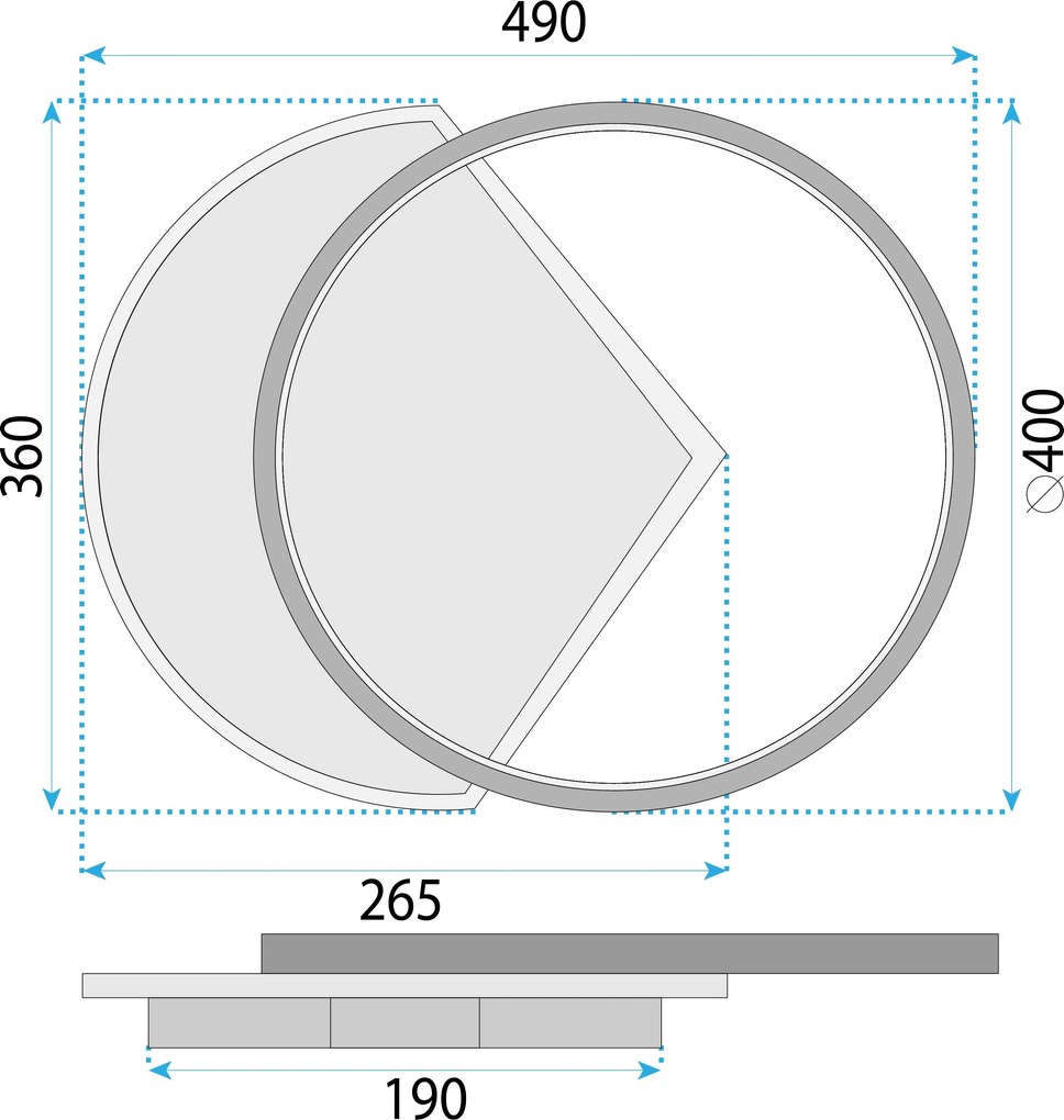 Toolight Toolight, LED stropní svítidlo 40cm, 30W, 3000K LHJ078-C, zlatá, OSW-50038