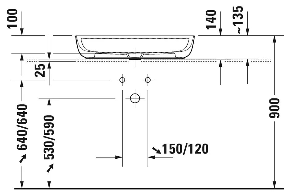 Duravit Luv - Umyvadlová mísa, Bílá 0380700000