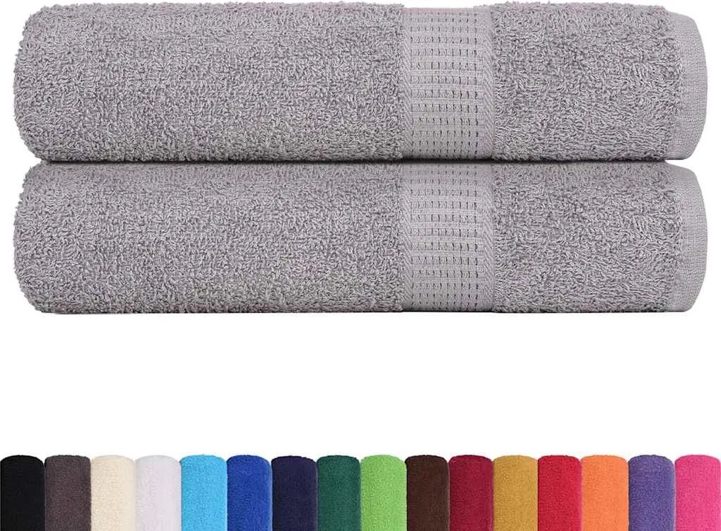 Ručníky do sprchy FROGN 2 ks šedé 70 x 140 cm 360 g/m² 136833