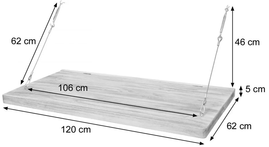 Závěsná police / stůl 100x50 cm