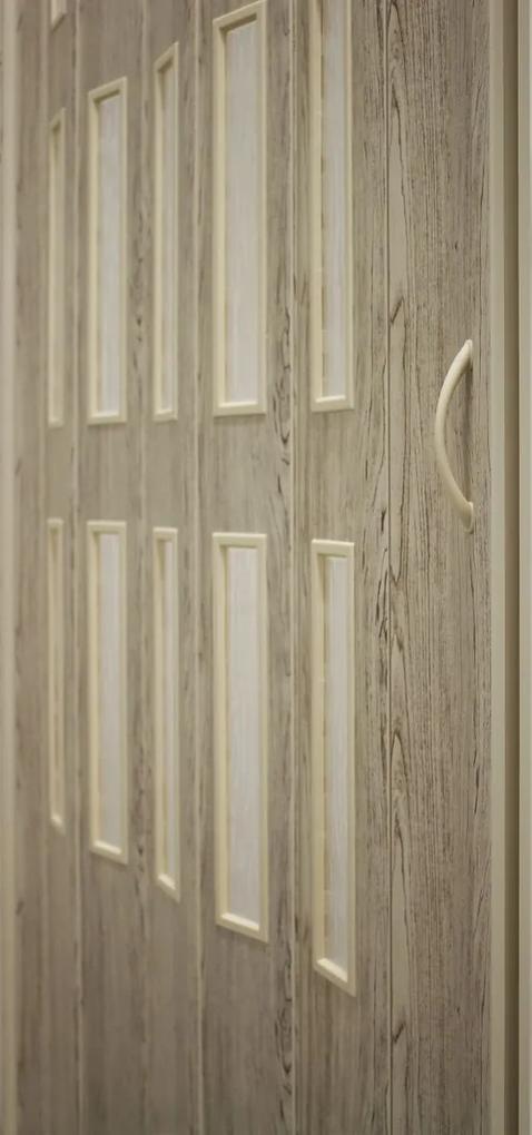 Matrix Shrnovací dveře, 870 × 2000 mm, borovice, prosklené