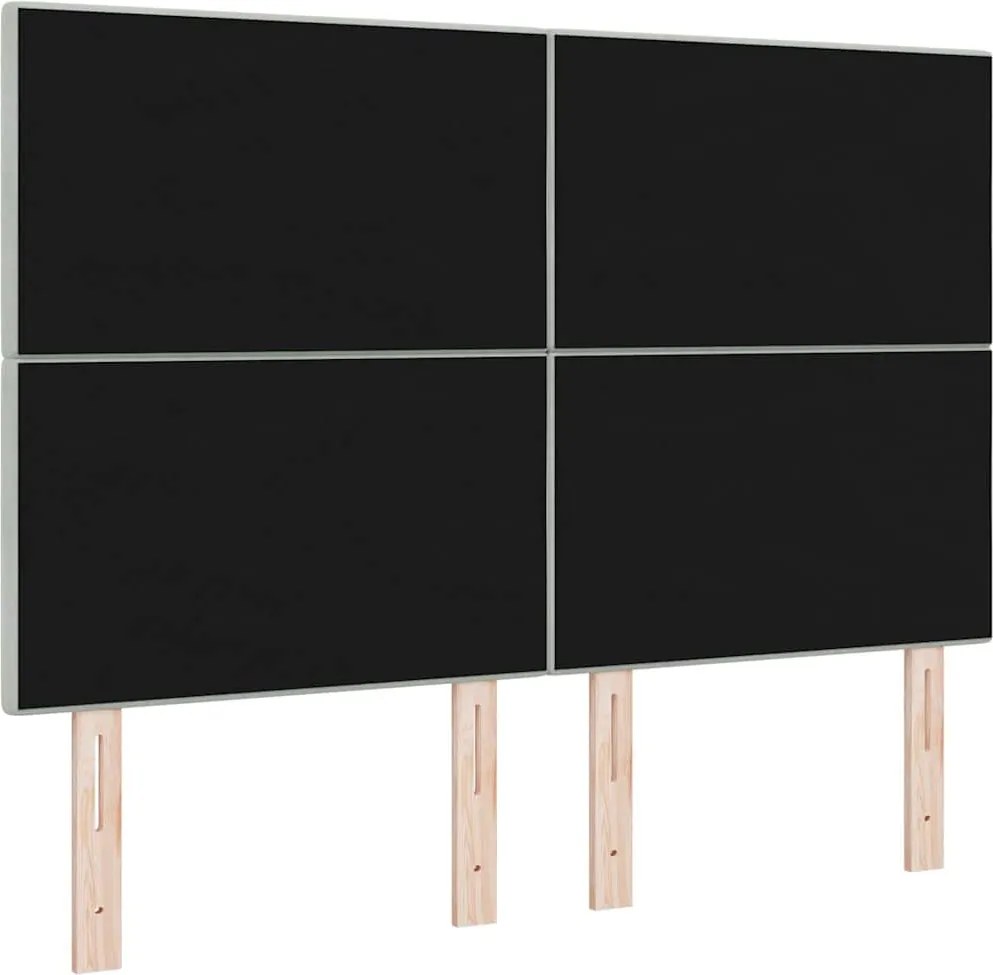 Čelo postele Světle šedá 144 cm samet 3337828