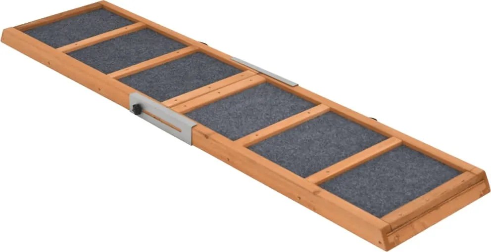 vidaXL Rampa pro psy 120 x 30 cm masivní jedlové dřevo [172419] Barva: Šedá