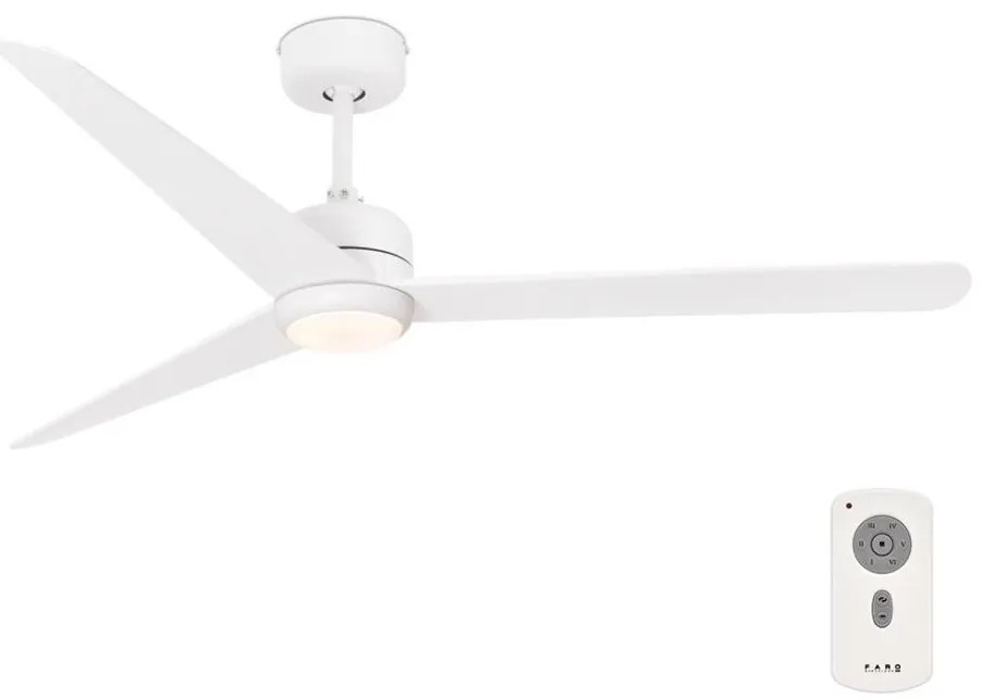 FARO Barcelona FARO 33722 - LED Stropní ventilátor NU LED/18W/230V bílá pr. 132 cm + DO W-VEN33722
