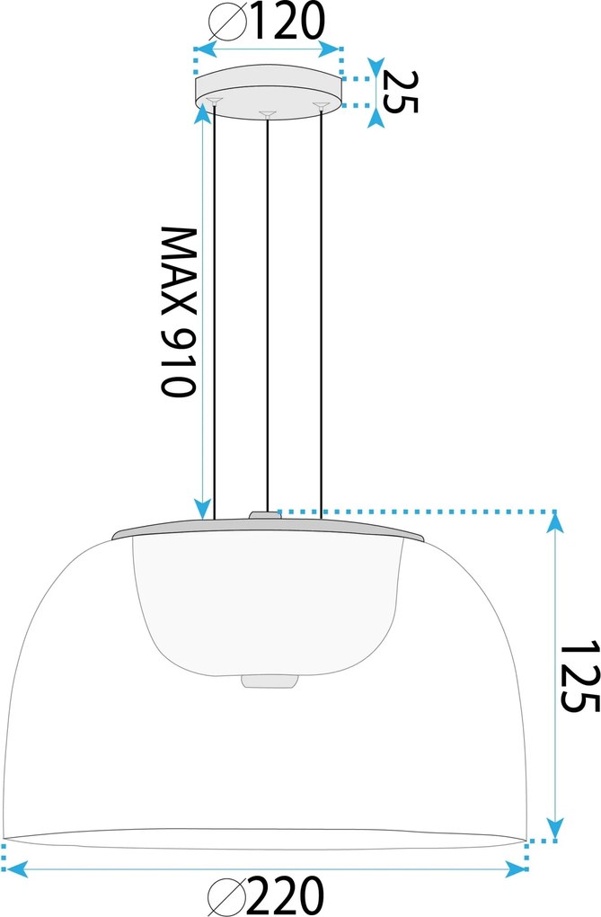 Závěsný LED lustr APP1690-1PC B čirý/neutrální bílá
