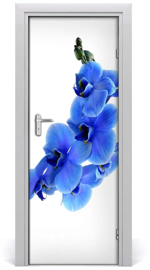 Fototapeta samolepící modrá Orchidejo 95x205 cm