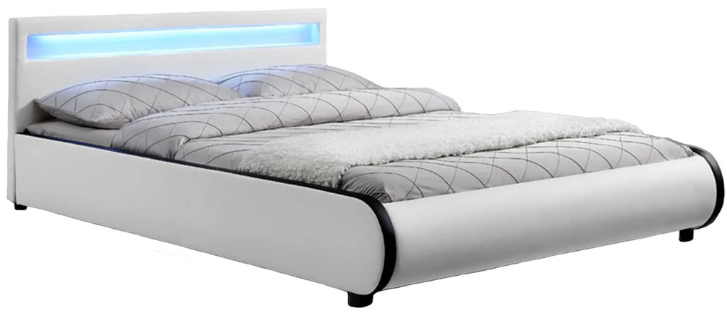 InternetovaZahrada - Čalouněná postel Sevilla 180 x 200 cm - bílá