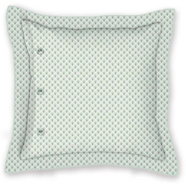 Pip Studio polštář Japonica white 45x45cm, bílý (Polštářek v perkálovém povlaku na knoflíčky 45x45cm)