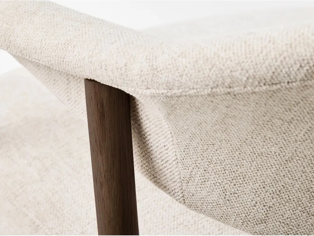 Krémová jídelní křesla v sadě 2 ks s područkami z dubového dřeva Elk – Unique Furniture