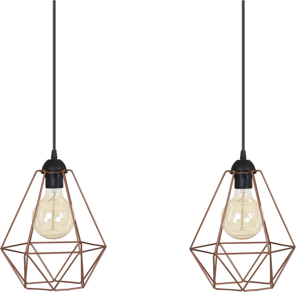 Závěsné Stropní Svítidlo Lustr Loft Retro Edison Měď Moderní