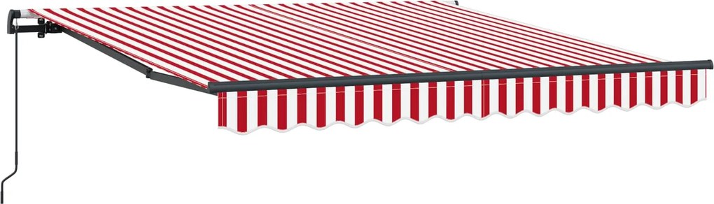 Stahovací markýza Červená a Bílá 300 x 250 cm 3329983