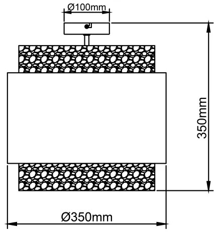 Brilliant - Stropní svítidlo WATERLILLY 2xE27/60W/230V pr. 35 cm krémová