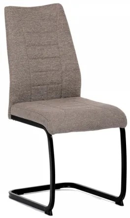Jídelní židle hnědá látka černé kovové nohy DCL-438 BR2